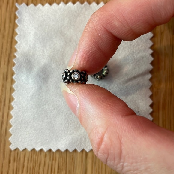 Pandora | Jewelry | Pandora Crystal Accent Spacer Charm Retired | Poshmark